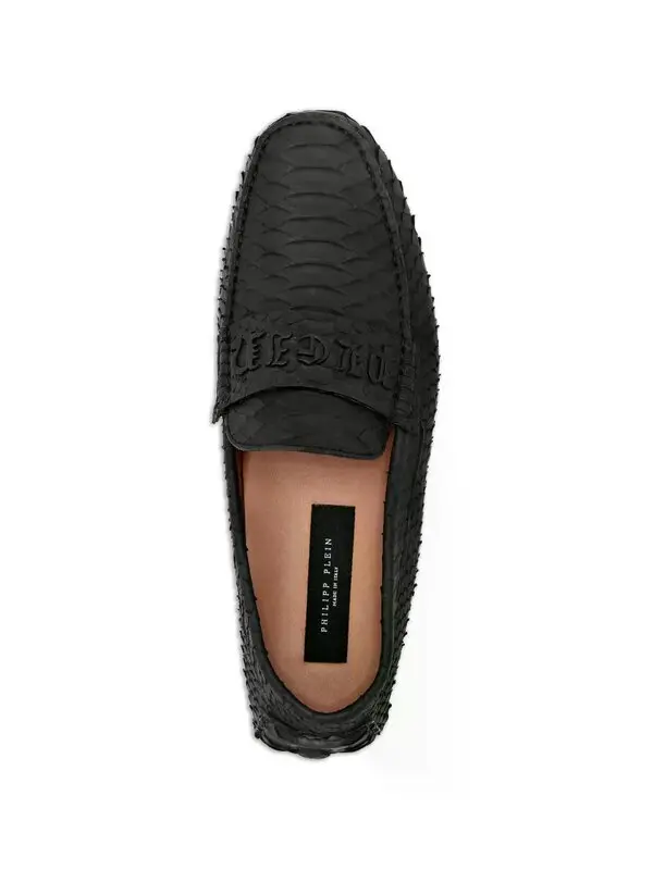 Philipp Plein Python-skin Loafers - Black