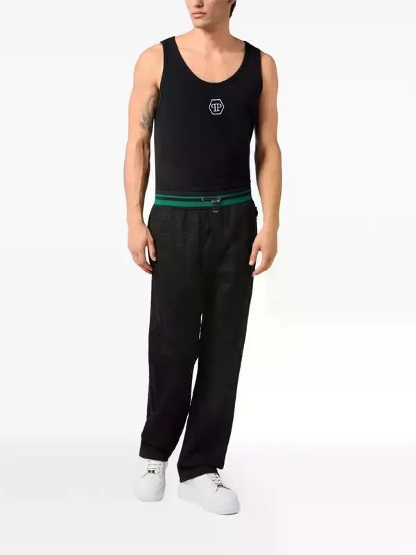 Philipp Plein Jacquard Monogram Track Pants - Black