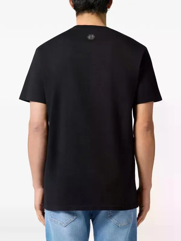 Philipp Plein Round Neck T-shirt Flamingo Tennis Society