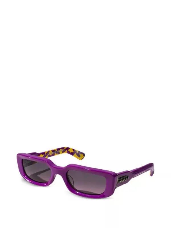 Chrome Hearts Zelda Rectangle-frame Sunglasses - Purple