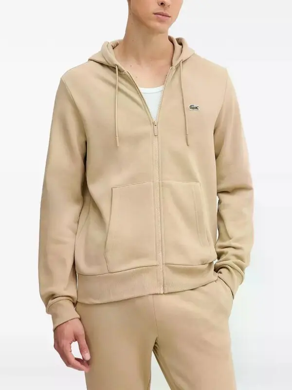 Lacoste Zip-up Hoodie - Neutrals
