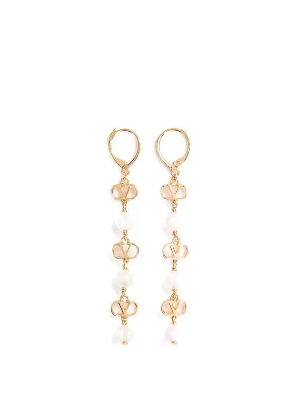 Valentino Garavani Vlogo Signature Drop Earrings - Gold