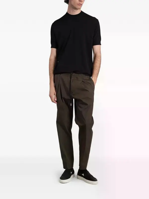 LOW BRAND Tokyo Drawstring-waist Pleated Trousers