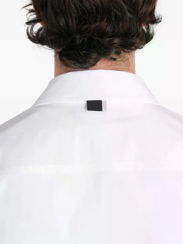 LOW BRAND S162 Zip-up Short-sleeve Shirt - White
