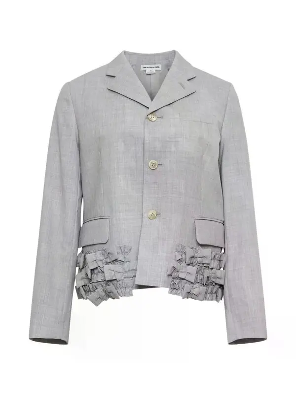 Comme Des Garçons Bow-embellished Ruffled Jacket