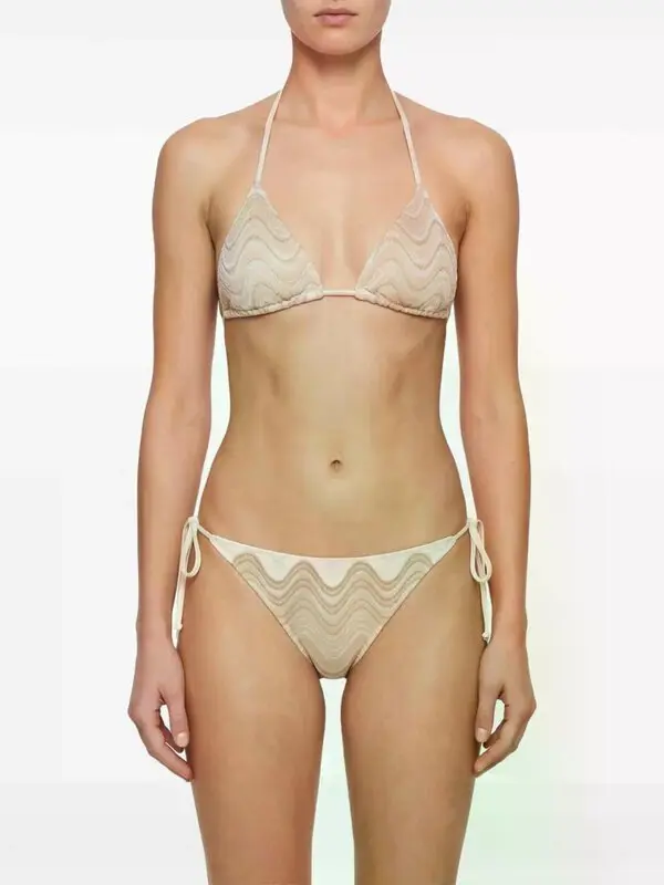 MC2 SAINT BARTH Levyne Tie-fastening Bikini - Neutrals