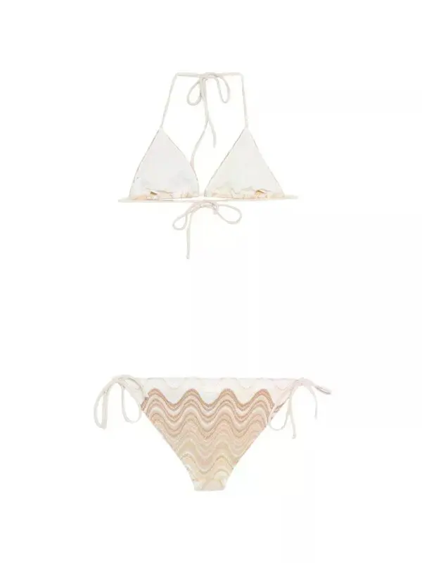 MC2 SAINT BARTH Levyne Tie-fastening Bikini - Neutrals