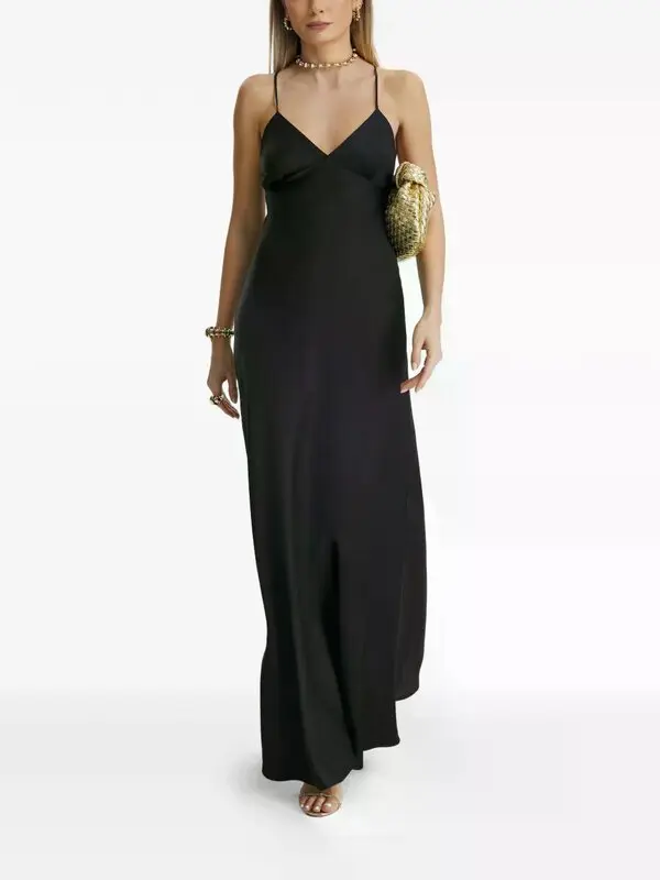 IL VOLO Isla Cross-strap Maxi Dress - Black