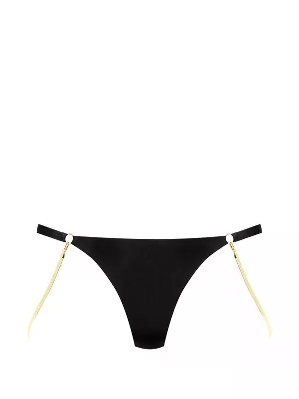 MAISON CLOSE Chain-string Thong - Black