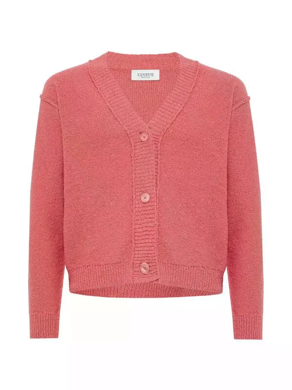 LANEUS V-neck Cardigan - Pink
