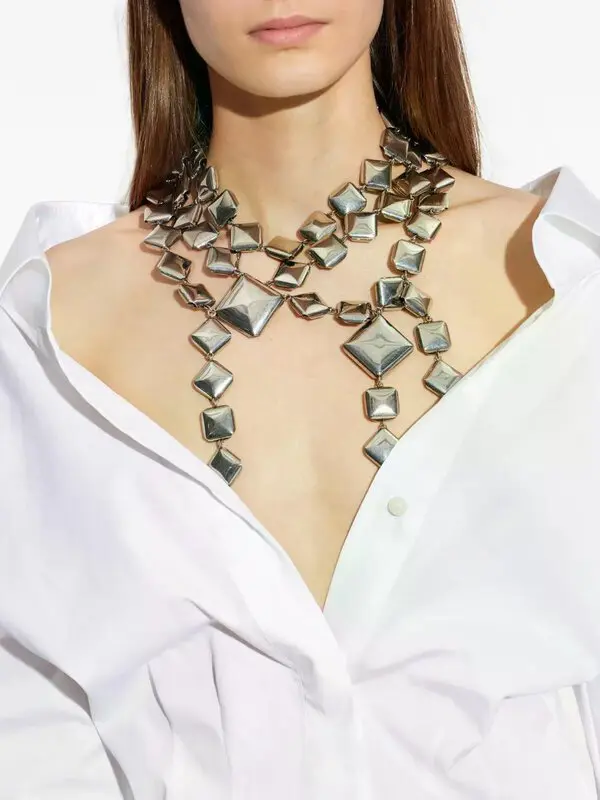 Givenchy Geometric-link Necklace - Silver