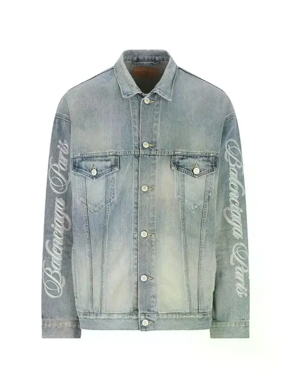 Balenciaga Lettering Denim Jacket