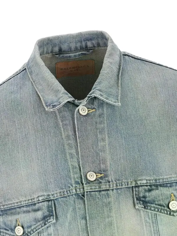 Balenciaga Lettering Denim Jacket