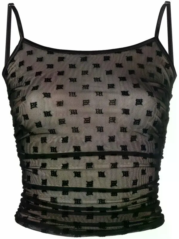 MISBHV Logo Print Mesh Vest Top