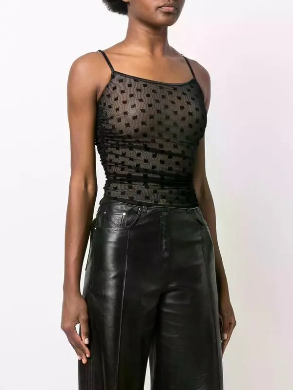 MISBHV Logo Print Mesh Vest Top