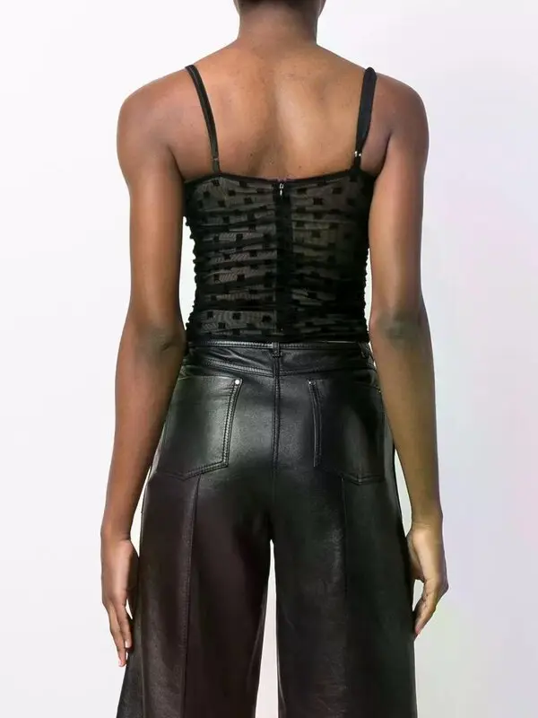 MISBHV Logo Print Mesh Vest Top