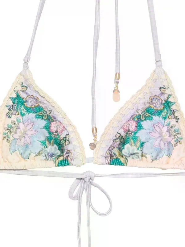 Zimmermann Indra Crochet-detail Bikini - Neutrals