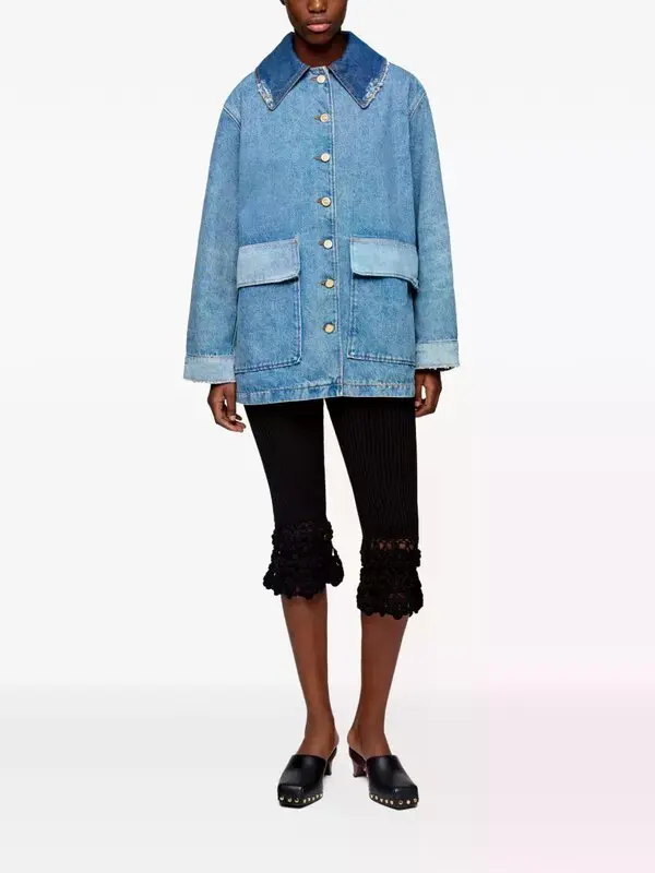 GANNI Raw-cut Denim Jacket