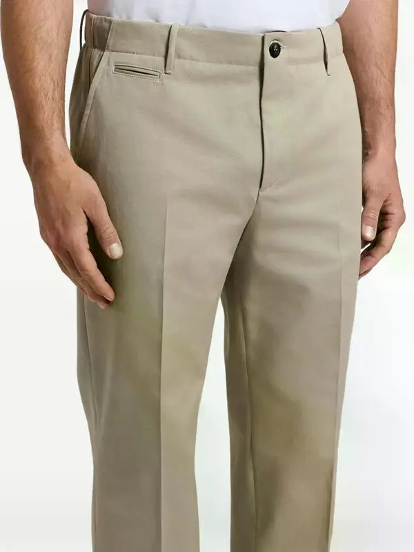Peserico Pressed-crease Straight-leg Trousers - Neutrals
