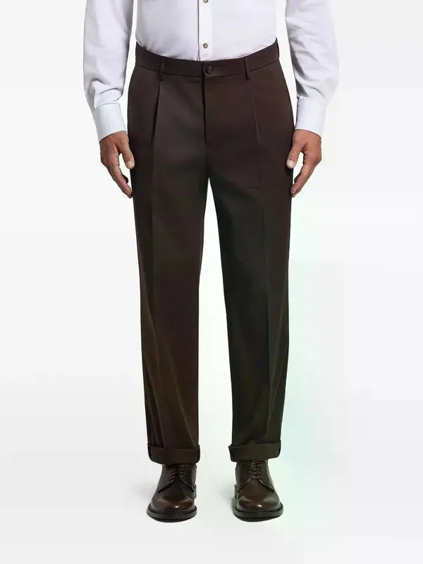 Peserico Pleated Turn-up Trousers