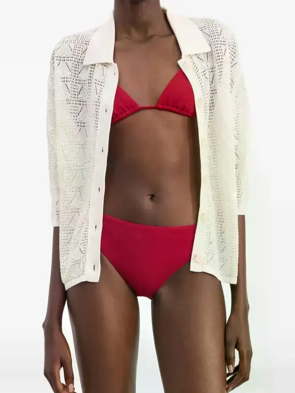 Loulou De Saison Triangle Bikini Top - Red