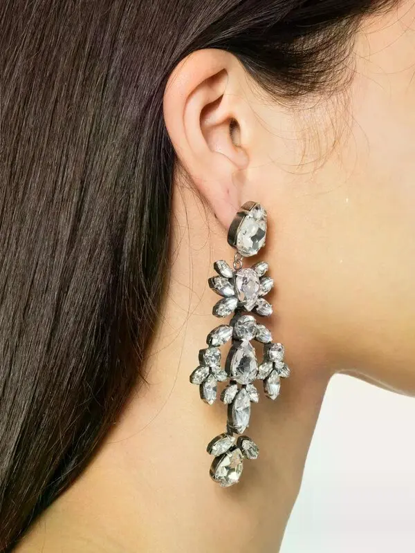 Ermanno Scervino Crystal-embellished Drop Earrings
