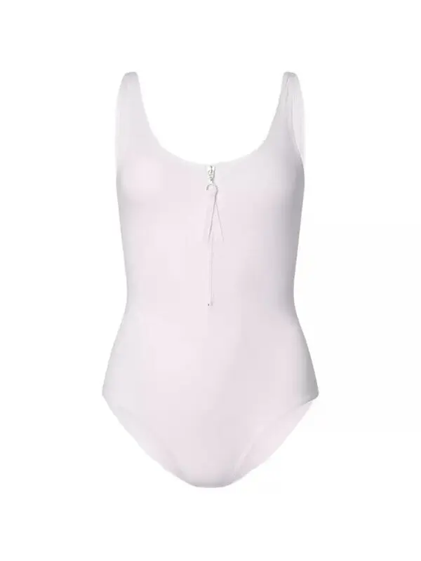 Loulou De Saison Zip-fastening One-piece Swimsuit - White
