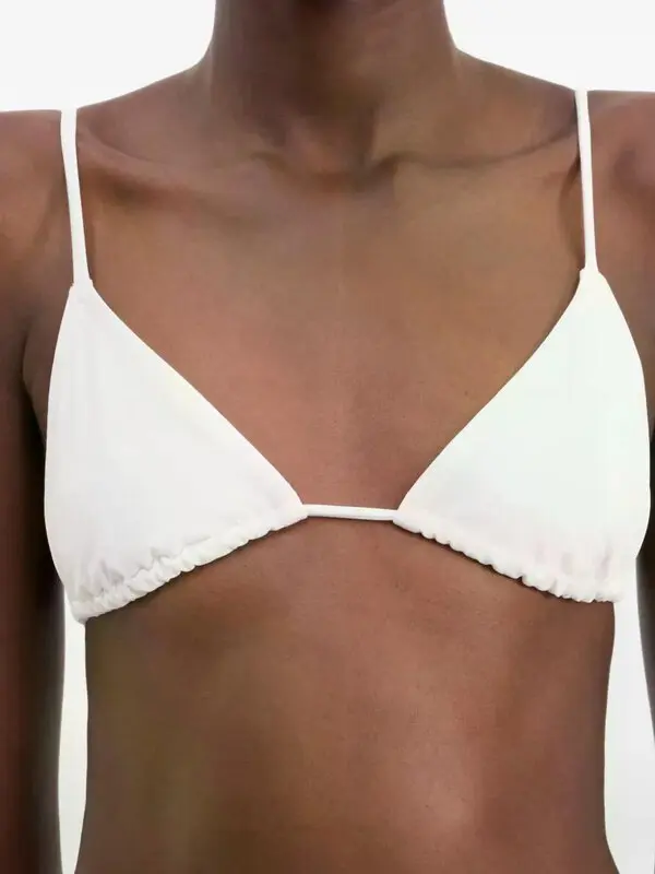Loulou De Saison Triangle Bikini Top - White