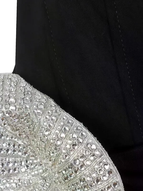 David Koma Crystal-embellished Ruched Midi Dress