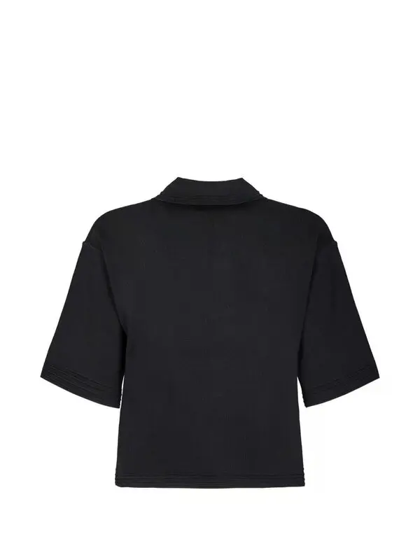 Max Mara Split-neck Short-sleeve Top