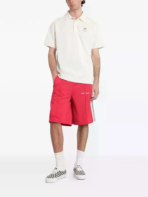 Palm Angels Logo-patch Polo Shirt - Neutrals