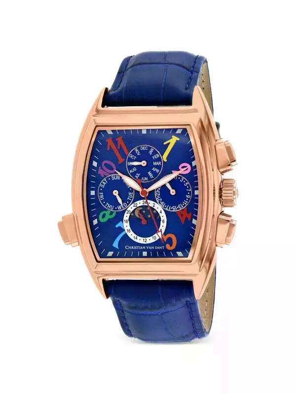 CHRISTIAN VAN SANT Grandeur 45mm Strap Watch - Blue