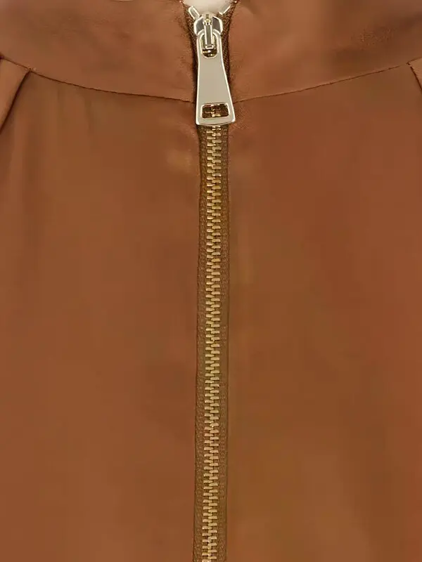 Fabiana Filippi Pleated-sleeve Zip-up Jacket