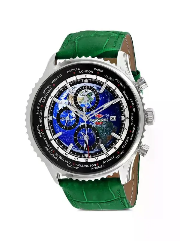 SEAPRO Meridian World Timer Gmt 47mm Watch - Blue