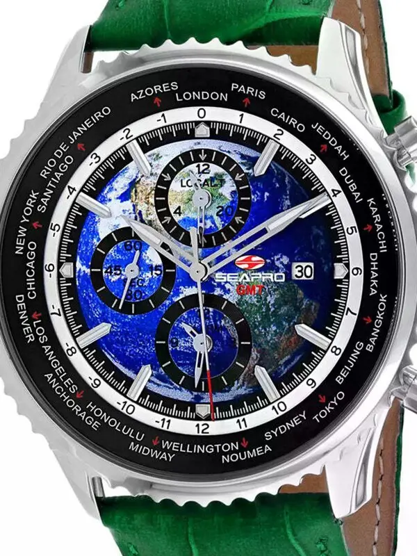 SEAPRO Meridian World Timer Gmt 47mm Chronograph Watch