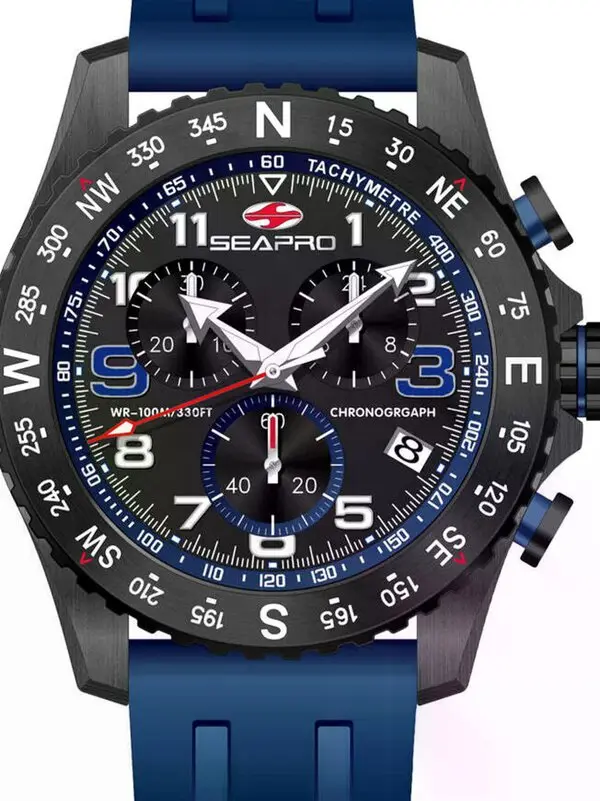 SEAPRO Gallantry 44mm Chronograph Watch