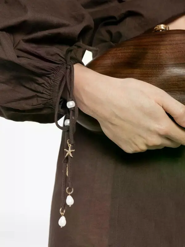 TWINSET Tie-front Top With Wide-leg - Brown