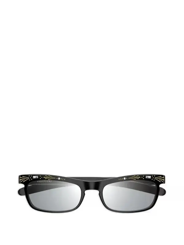 Valentino Garavani Vlogo Signature Crystal-embellished Sunglasses - Black