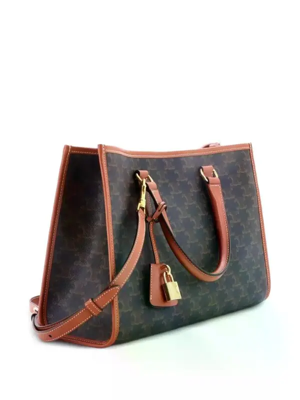 Celine Horizontal Cabas Triomphe Coated Canvas Mini Tote Bag