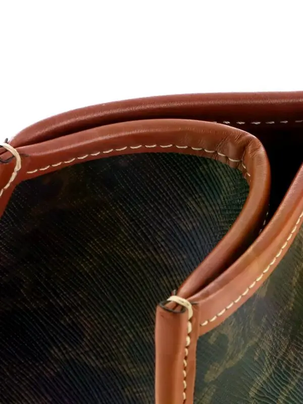 Celine Horizontal Cabas Triomphe Coated Canvas Mini Tote Bag