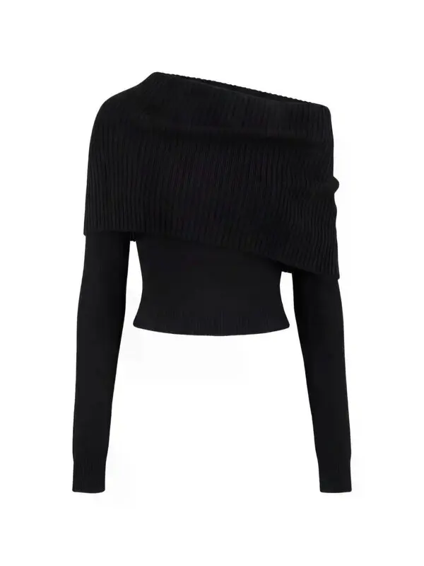 Monse Fold-over Backless Sweater