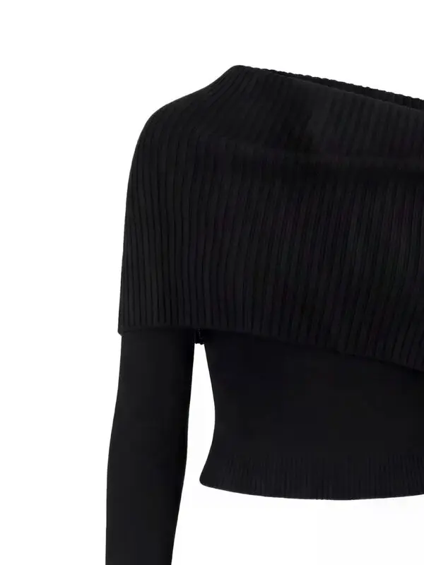 Monse Fold-over Backless Sweater