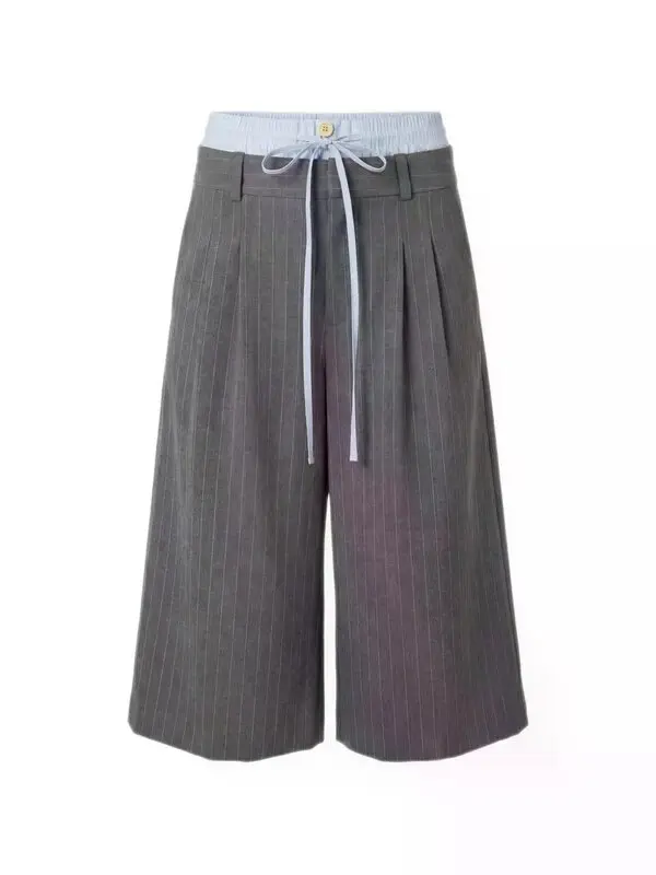 Monse Pinstripe Wide-leg Trousers With Drawstring Waistband