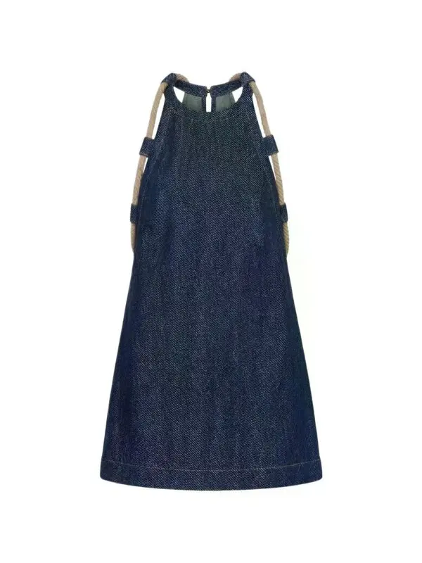 Monse A-line Mini Dress With Rope Detail - Blue