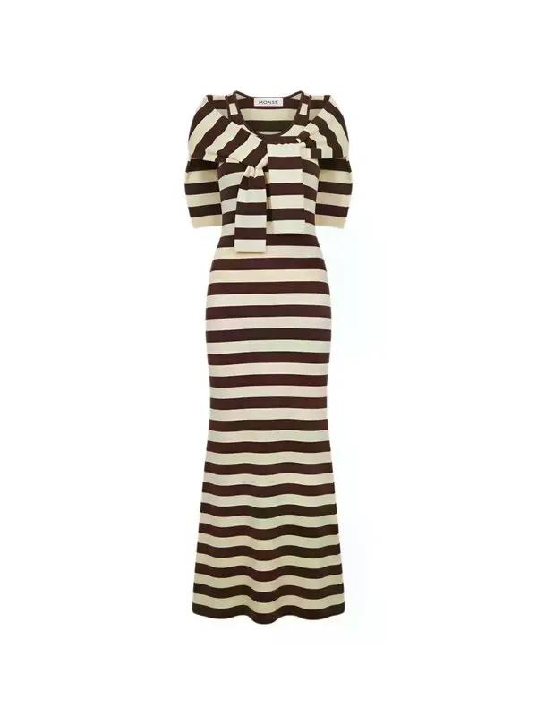 Monse Striped Racerback Maxi Dress With Knot Detail