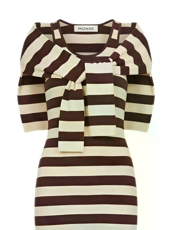 Monse Striped Racerback Maxi Dress With Knot Detail