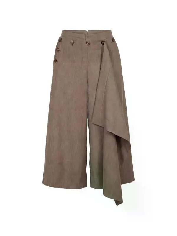 Monse Cascade-detail Trousers - Brown