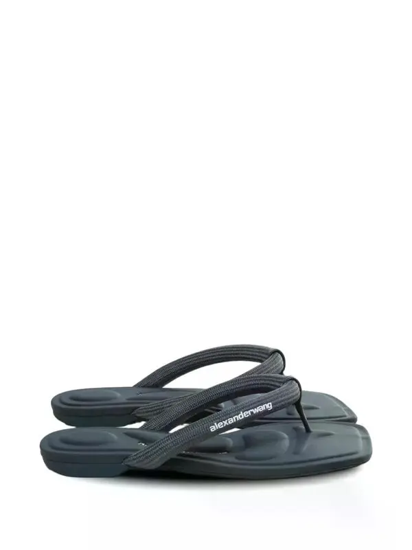 Alexander Wang Jenna Logo-print Thong Sandals - Grey