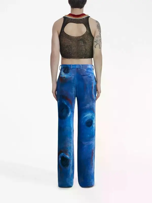 Marni Painterly-print Straight-leg Trousers