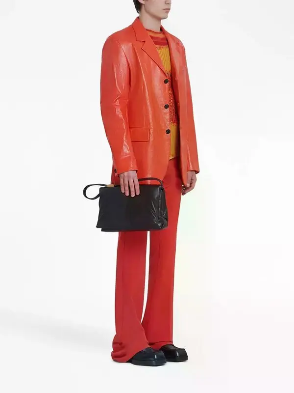 Marni Polished-finish Leather Jacket